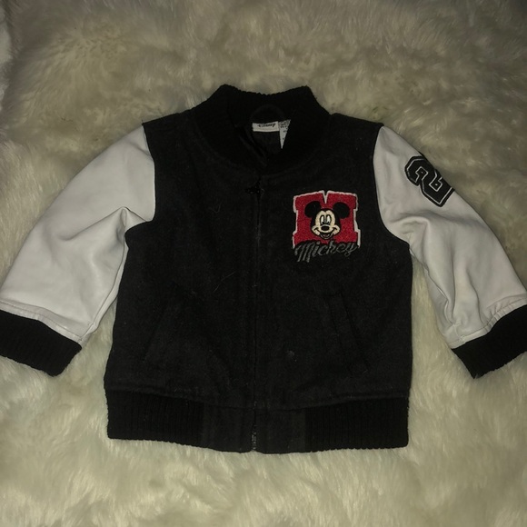 Disney | Jackets & Coats | Disney Mickey Letterman Jacket 92 Months ...